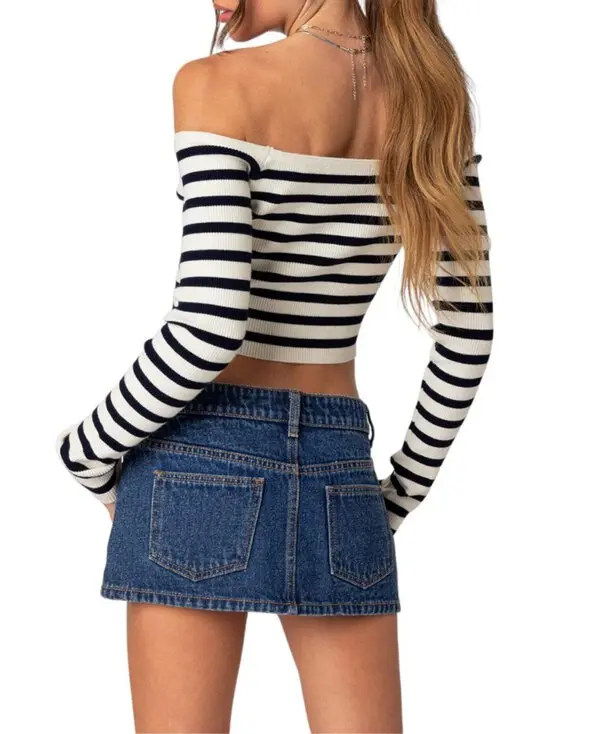 EDIKTED Miranda Off Shoulder Knit Top