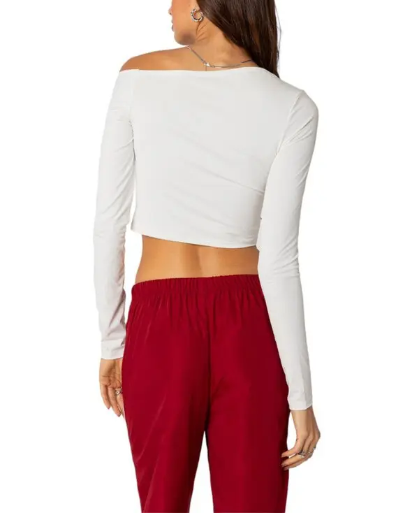 EDIKTED Winona Asymmetric Tie Top