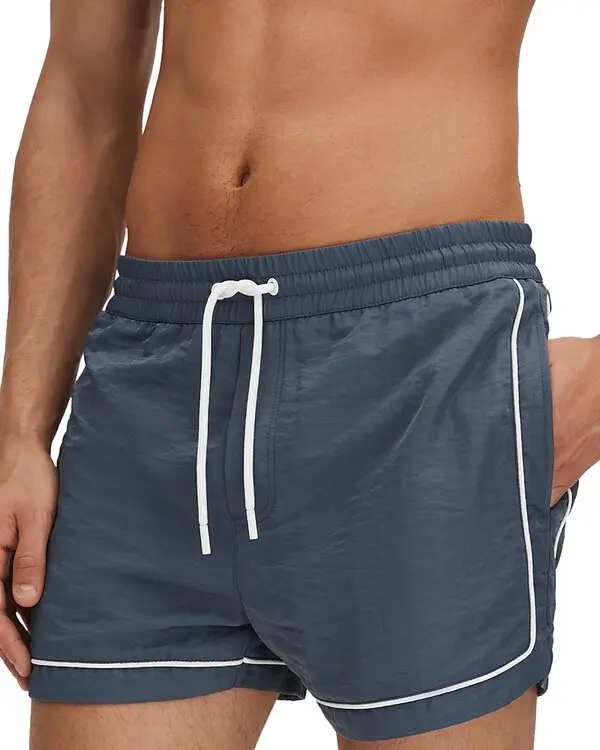 REISS Piped Drawstring 5 Swim Trunks