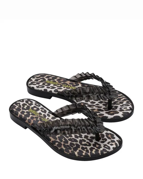 Melissa Slim Thong Sandals - Brown