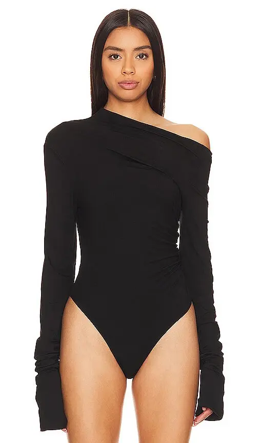 SNDYS. Nyah Bodysuit One Shoulder Top