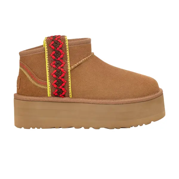 UGG Classic Ultra Mini Platform Ankle Boots - Brown
