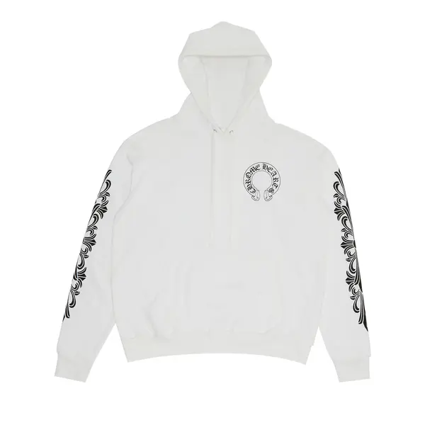 Chrome Hearts Plus Cross Horseshoe Pullover Hoodie - White