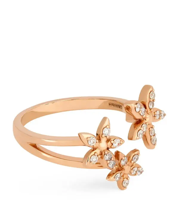BEE GODDESS And Diamond Apple Seed Tara Ring - Rose Gold