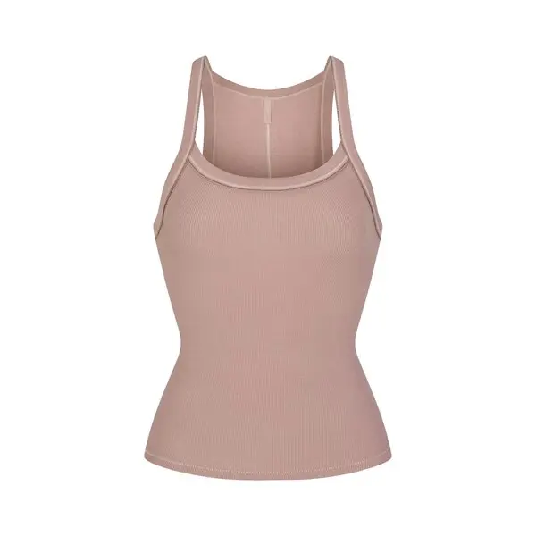 SKIMS Cotton Rib Picot Scoop Tank