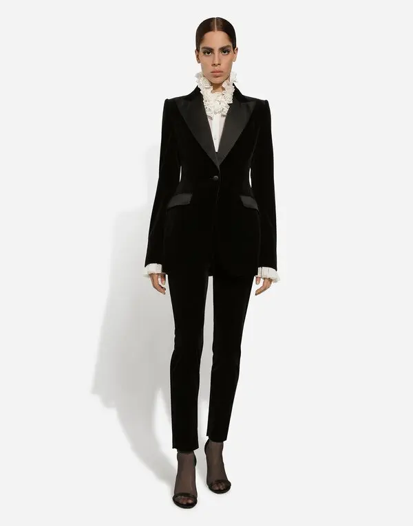 Dolce & Gabbana Silk Georgette Shirt With Pleated Cuffs - White
