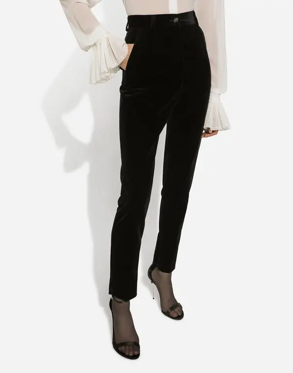 Dolce & Gabbana Velvet Cigarette Pants