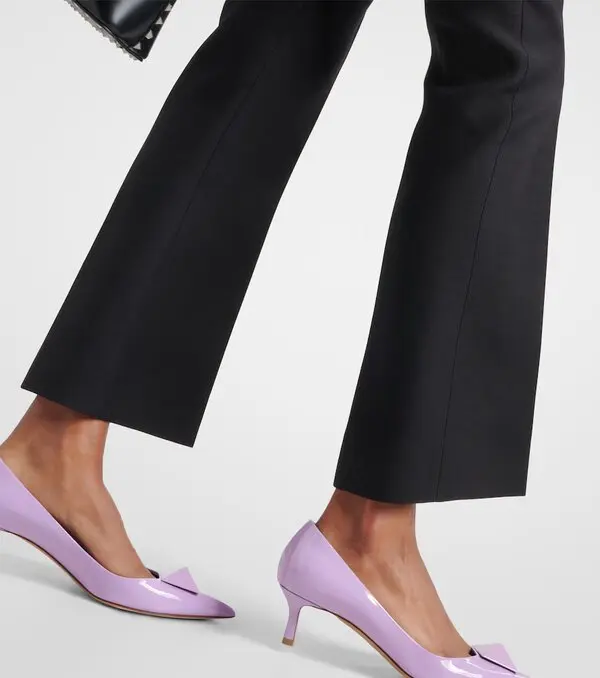 Valentino Garavani Crêpe Couture Mid-rise Straight Pants - Black