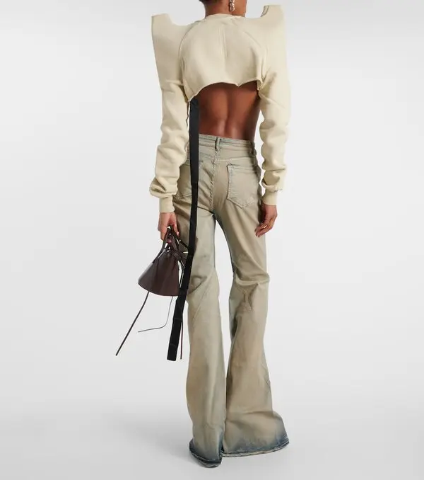 Rick Owens Mid-rise Flared Jeans - Grey