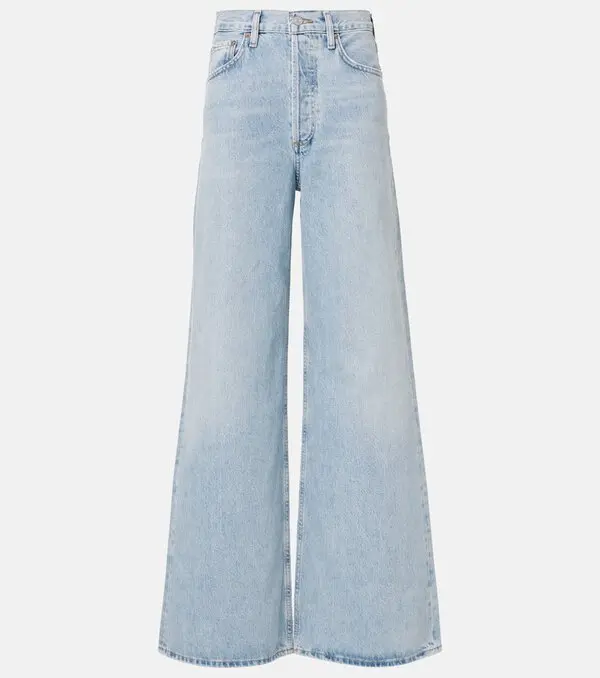 AGOLDE Dame Jean High-rise Wide-leg Jeans - Blue