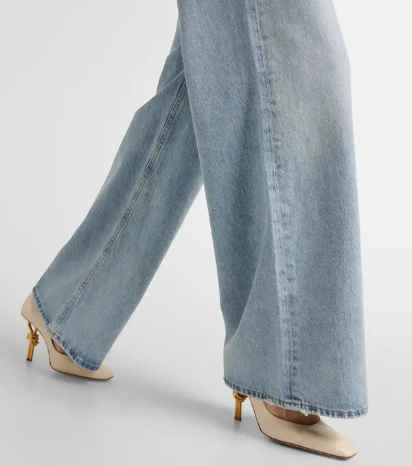 AGOLDE Dame Jean High-rise Wide-leg Jeans - Blue