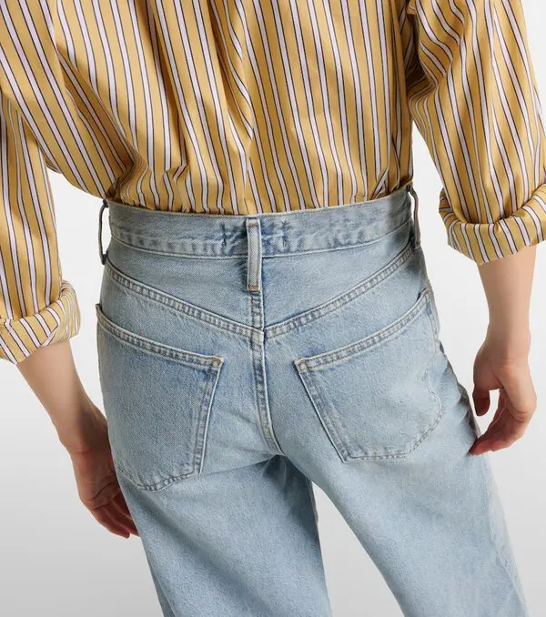 AGOLDE Dame Jean High-rise Wide-leg Jeans - Blue