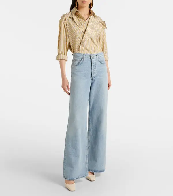 AGOLDE Dame Jean High-rise Wide-leg Jeans - Blue