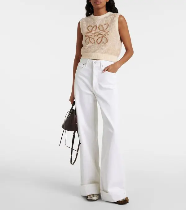 AGOLDE Dame Jean High-rise Wide-leg Jeans