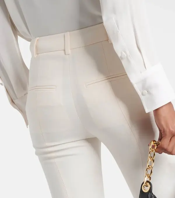 Valentino Garavani Crêpe Couture Mid-rise Straight Pants