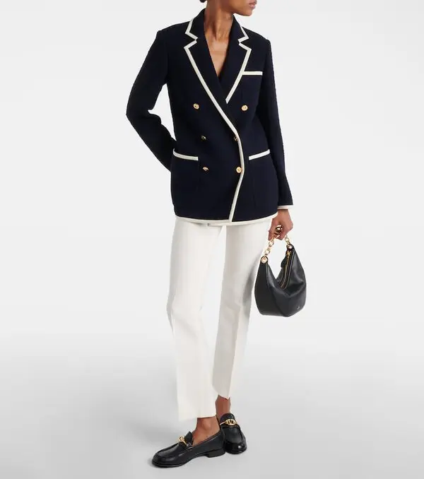 Valentino Garavani Crêpe Couture Mid-rise Straight Pants