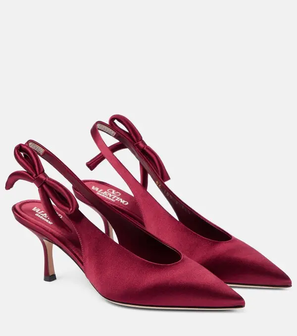 Valentino Garavani Nite-out 70 Slingback Pumps - Red