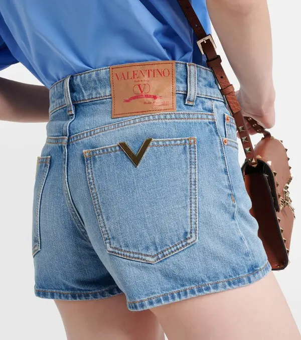 Valentino Garavani Denim Shorts - Blue