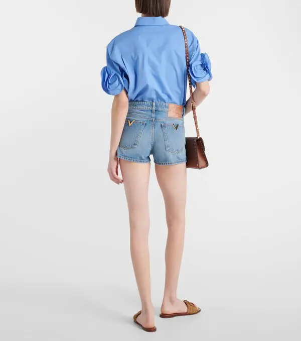 Valentino Garavani Denim Shorts - Blue
