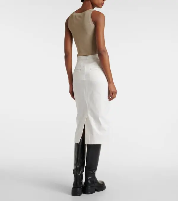 Max Mara Zulia Cotton-blend Midi Skirt