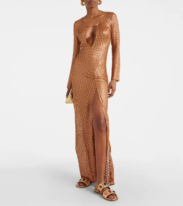 GIANVITO ROSSI Shanti Embellished Leather Sandals