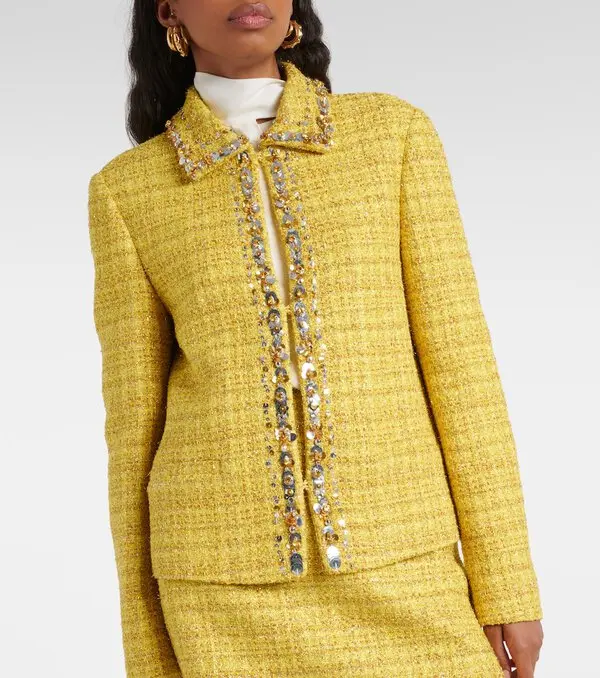 Valentino Garavani Embellished Tweed Jacket