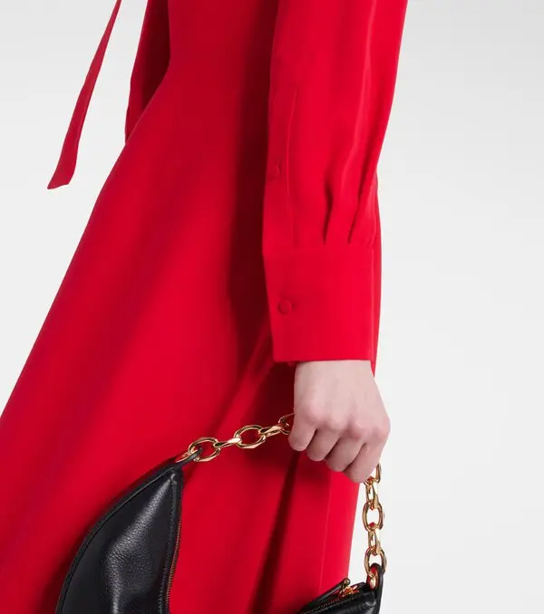 Valentino Garavani Tie-neck Midi Dress
