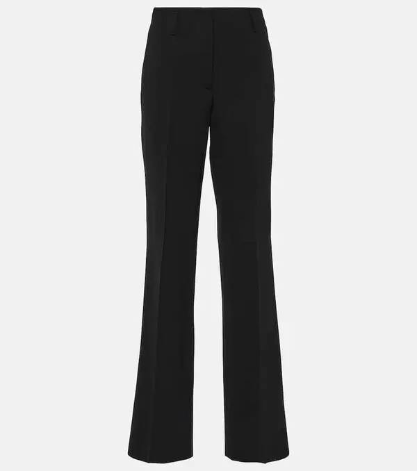 Dries Van Noten High-rise Wool-blend Straight Pants