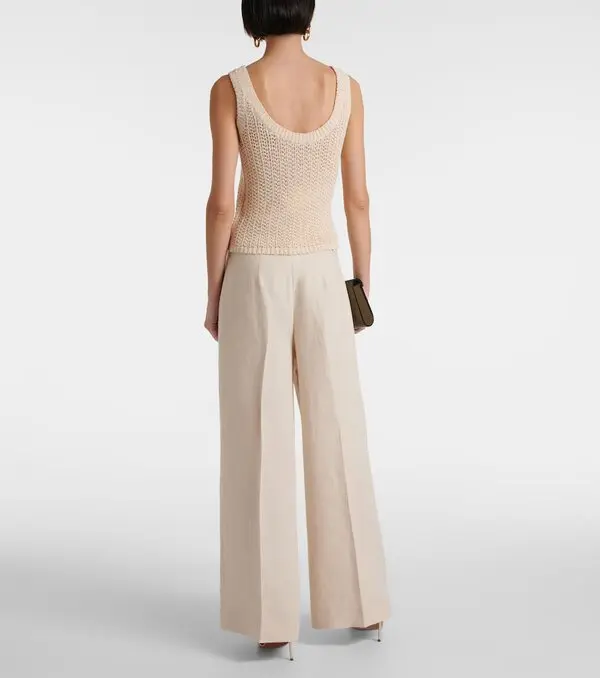 Max Mara Arrigo Knit Cotton-blend Tank Top