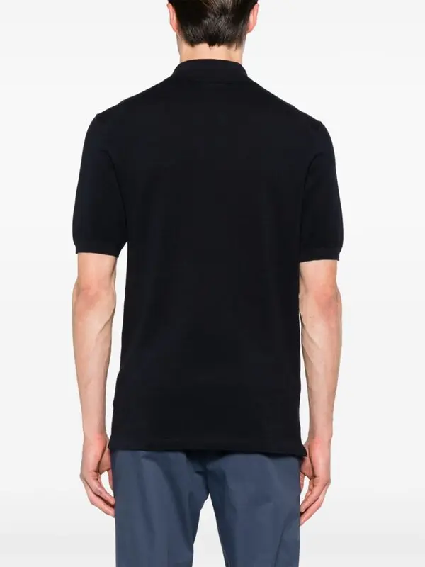 Zegna Cotton Piqué Polo Shirt - Blue