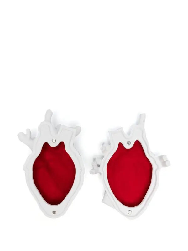SELETTI Love In Box Porcelain Heart Shaped Box - White