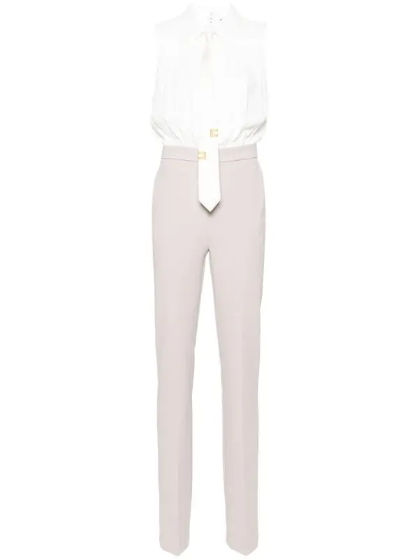 Elisabetta Franchi Tie-detail Crepe Jumpsuit