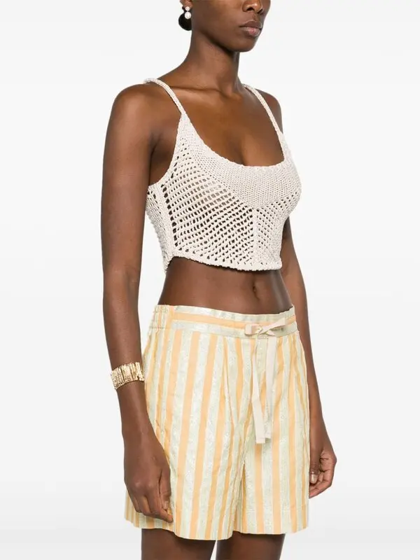 FORTE_FORTE Cropped Crochet Top