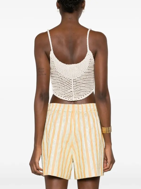 FORTE_FORTE Cropped Crochet Top