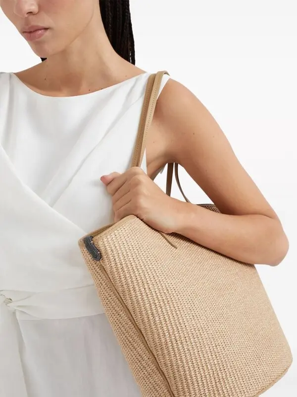 Brunello Cucinelli Woven Tote Bag