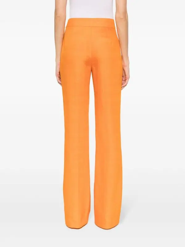 GENNY High-waist Straight-leg Trousers - Orange