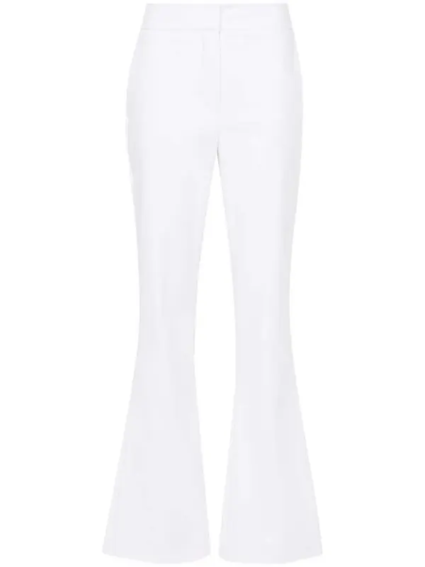 GENNY Twill Flared Trousers - White