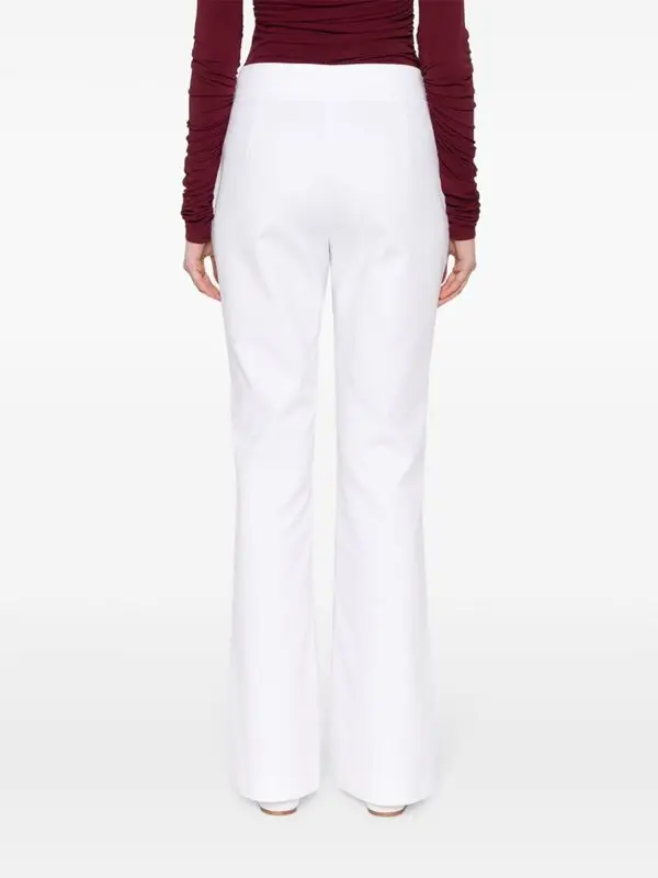 GENNY Twill Flared Trousers - White