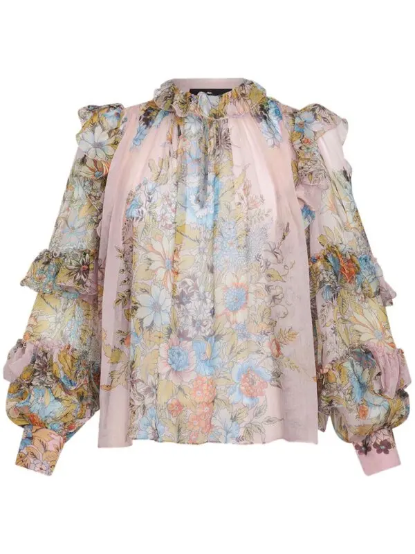 Etro Floral-print Silk Blouse