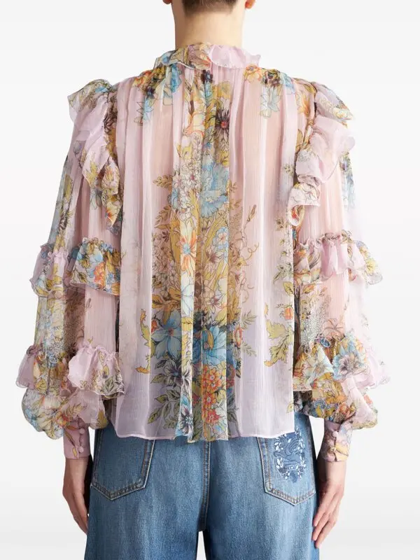 Etro Floral-print Silk Blouse