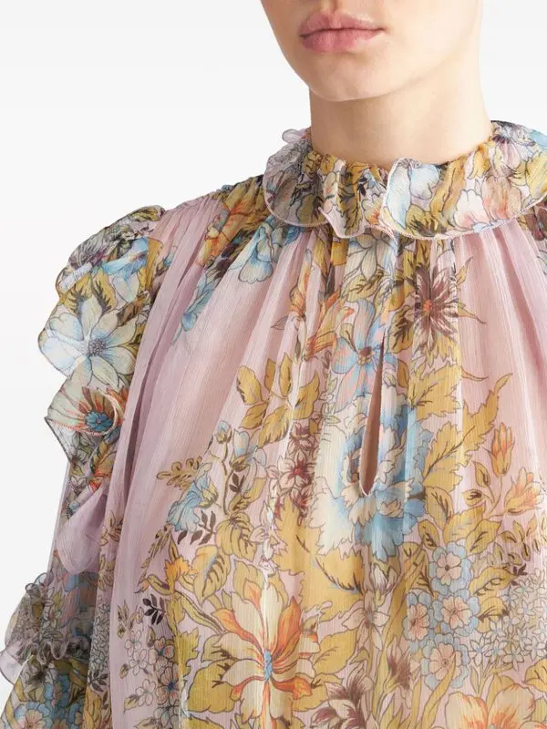 Etro Floral-print Silk Blouse