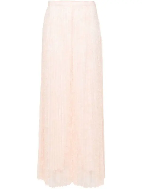 TWINSET Pleated Lace Palazzo Pants