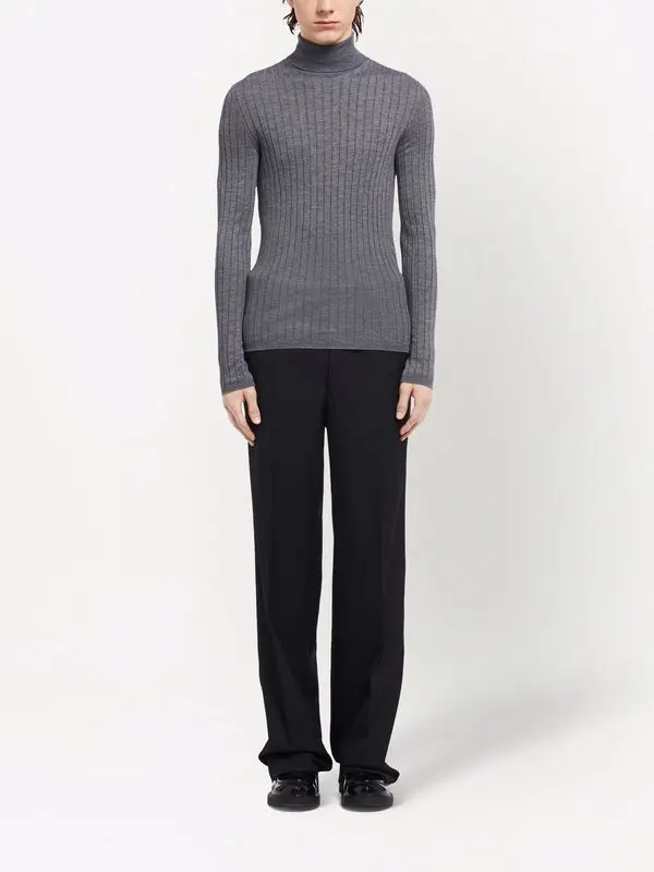 Prada Ribbed Roll Neck Jumper