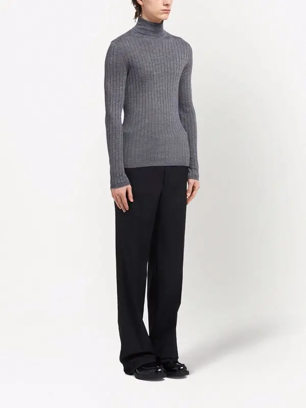 Prada Ribbed Roll Neck Jumper