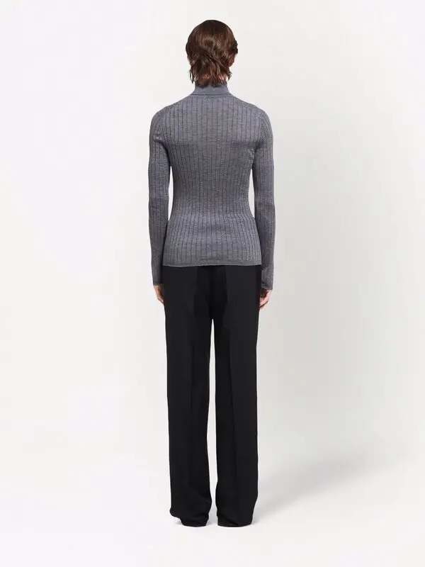 Prada Ribbed Roll Neck Jumper