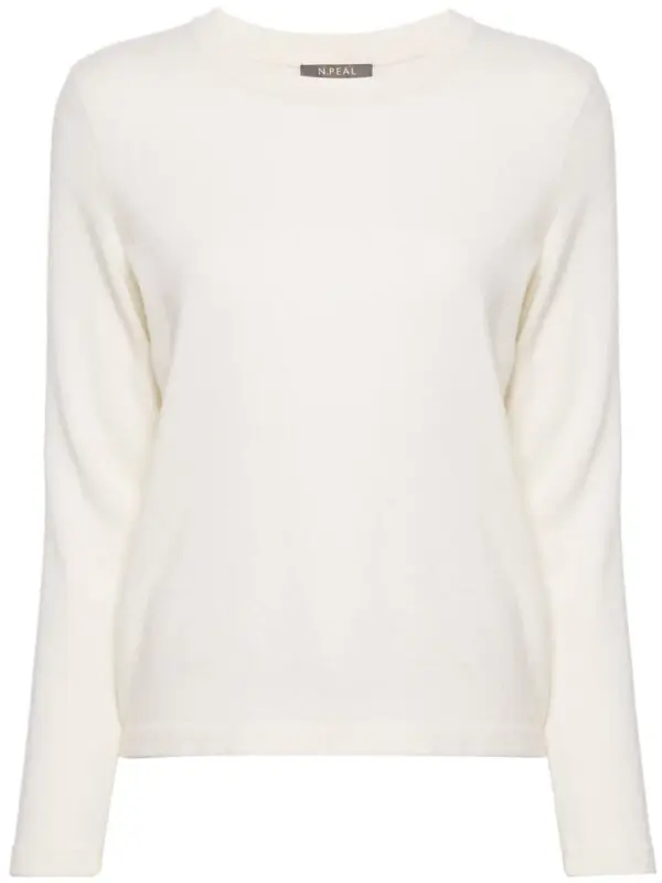 N.peal Hallie Organic Cashmere Jumper - Neutrals
