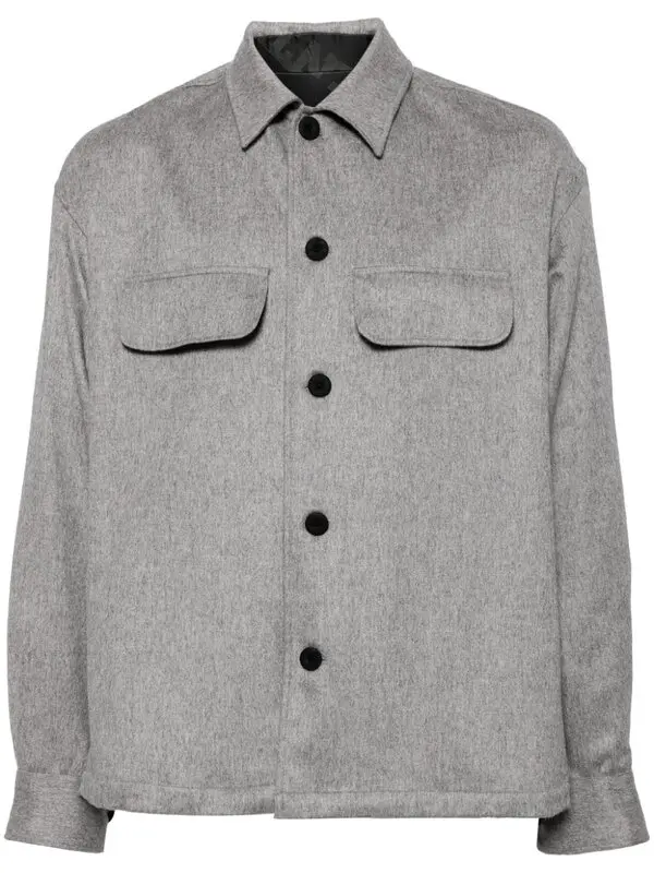 Kiton Felted Cashmere-blend Shirt