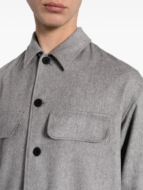 Kiton Felted Cashmere-blend Shirt