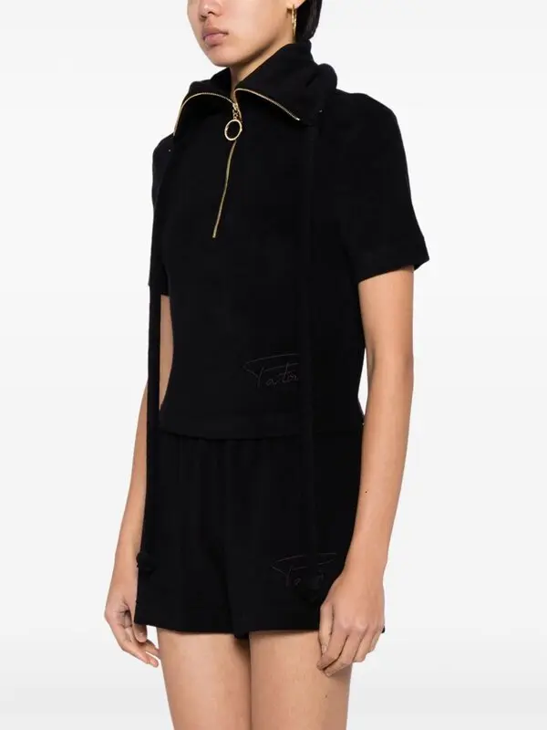 PATOU Half-zip Terrycloth Polo Shirt