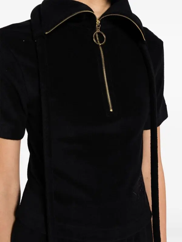 PATOU Half-zip Terrycloth Polo Shirt